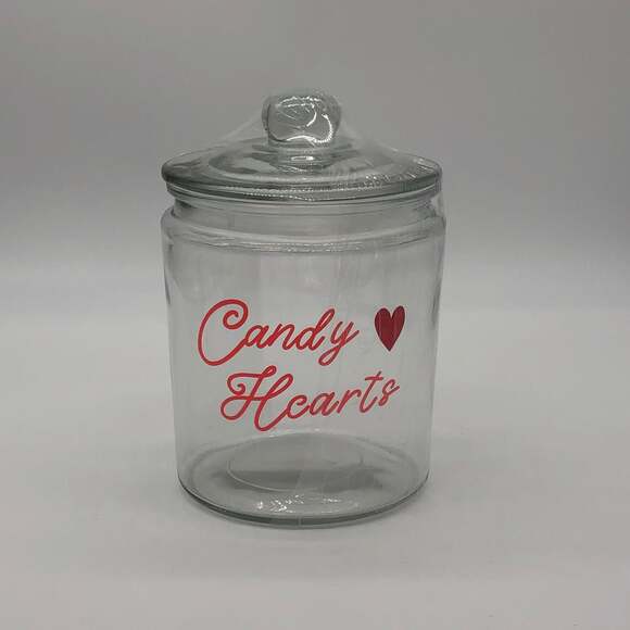 Target | Holiday | New Candy Hearts Glass Valentines Day Canister Jar ...